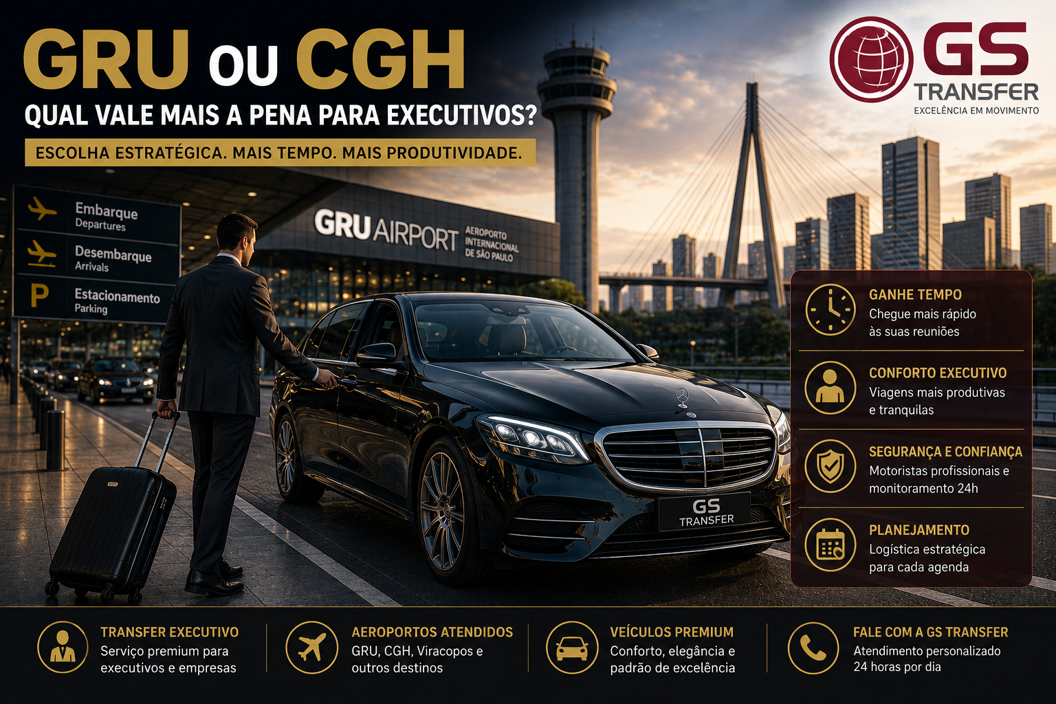 GRU ou CGH: Qual Vale Mais a Pena Para Executivos? — Blog da GS Transfer